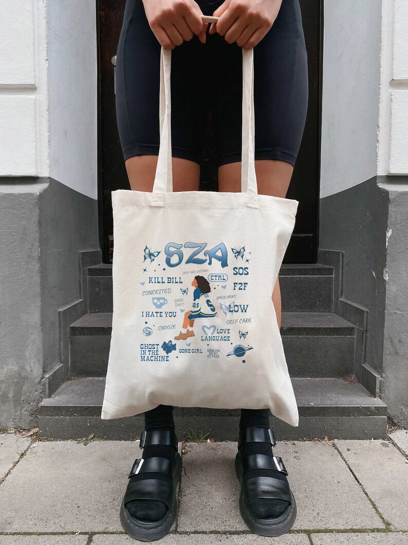 Sza Good Days SOS Album 90s Tote Bag, Sza Music Merch Tote Bag, Sza Sos ...