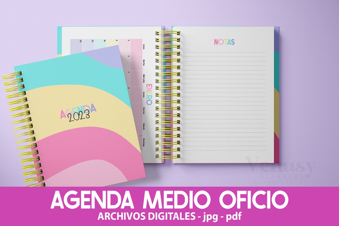 PRINTABLE AGENDA 2024 / Medio Oficio / in Spanish / Weekly View Agenda ...