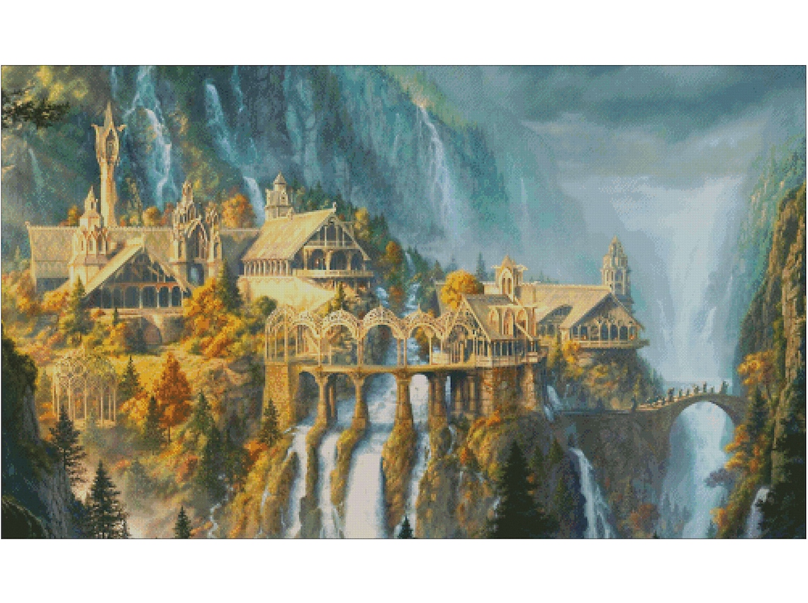 Rivendell Cross Stitch Pattern Instant Download PDF Counted - Etsy