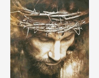 Jesus Christ Cross Stitch Pattern, Jesus Crown of Thorns Cross Stitch ...