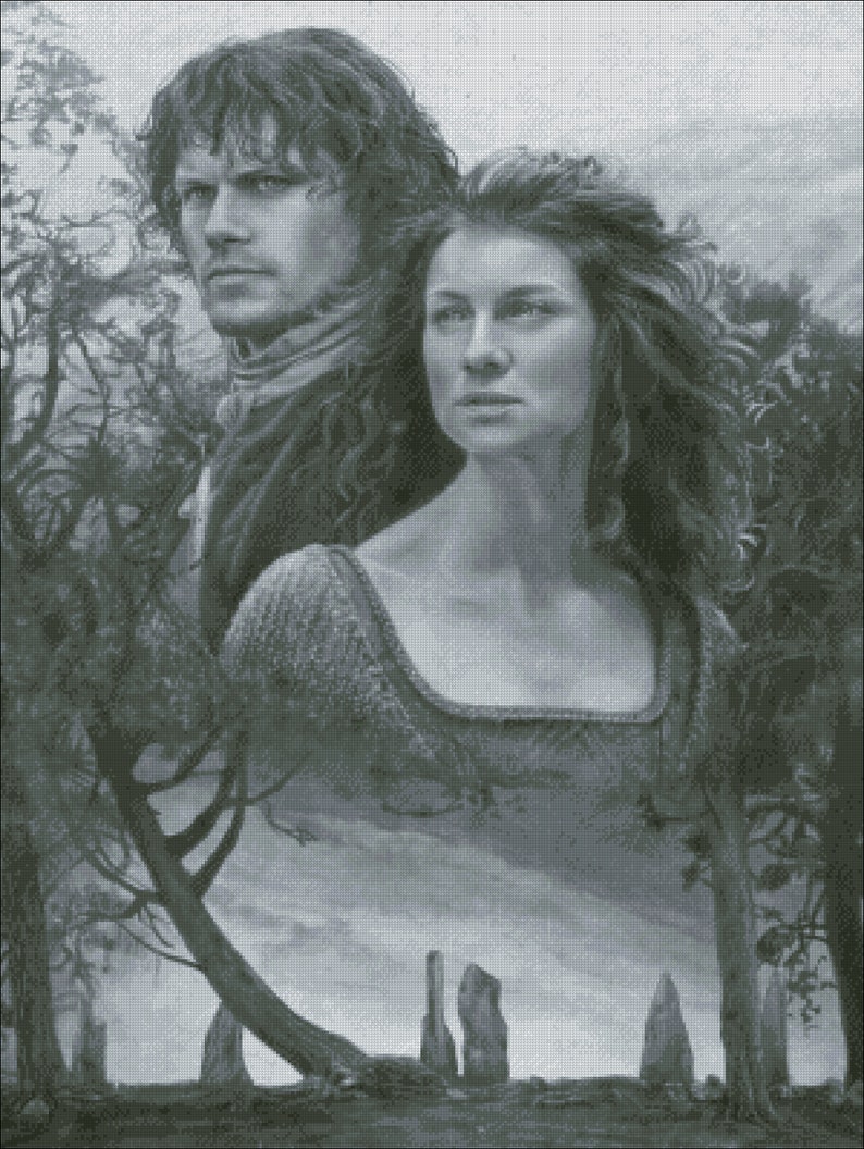 Outlander Cross Stitch Pattern, Claire and Jamie, Instant Download PDF ...