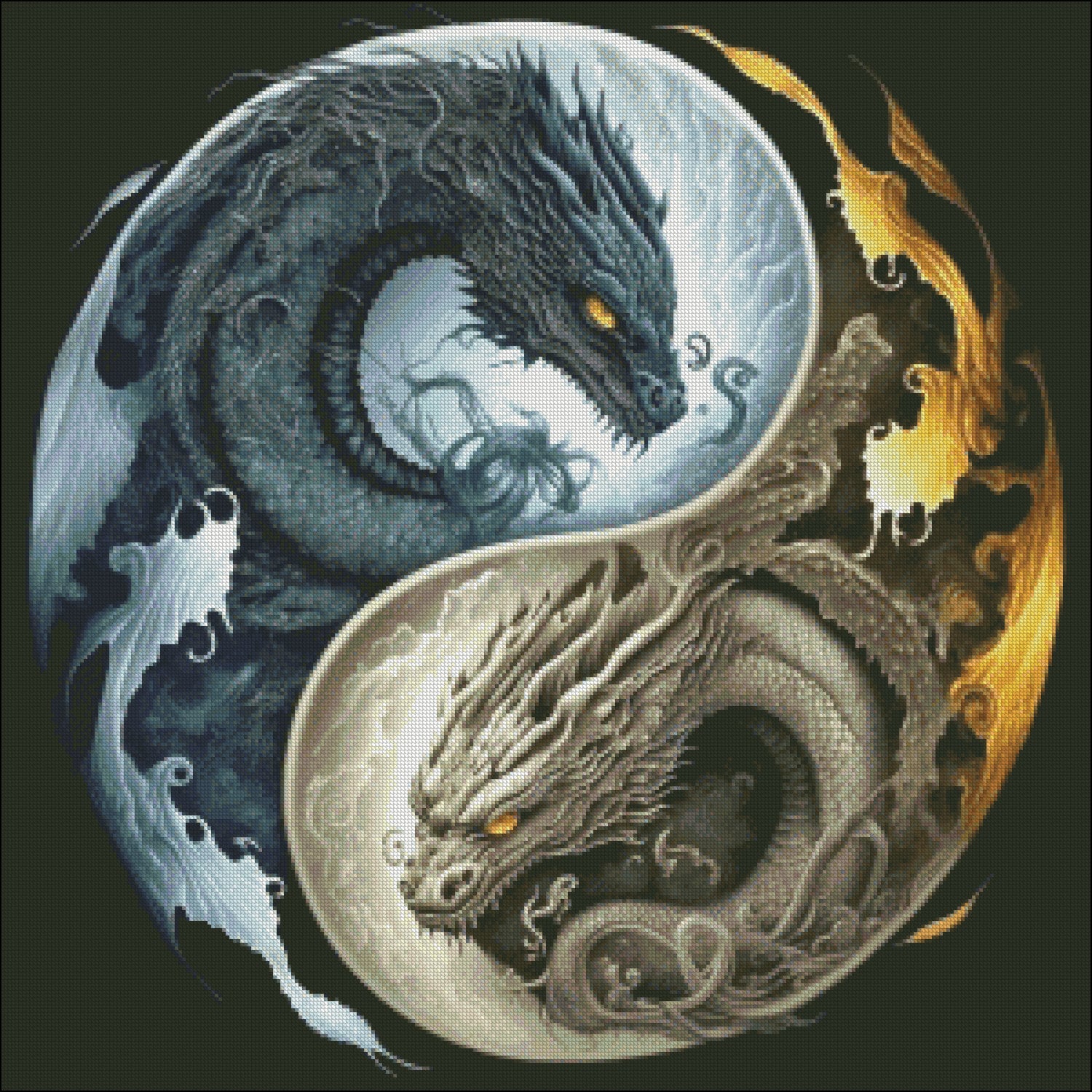 Dragons Cross Stitch Pattern Fantasy Instant Download PDF - Etsy