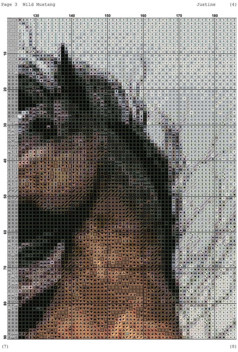 Wild Mustang Cross Stitch Pattern, Instant Download PDF, Horse Counted ...