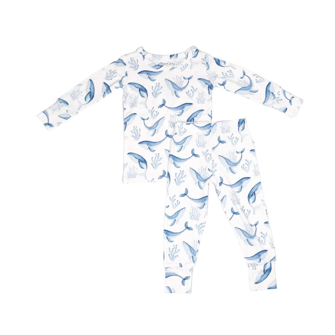Whale Two-piece Bamboo Viscose Pajamas - Etsy