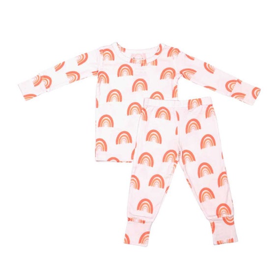 Rainbow Two-piece Bamboo Viscose Pajamas - Etsy