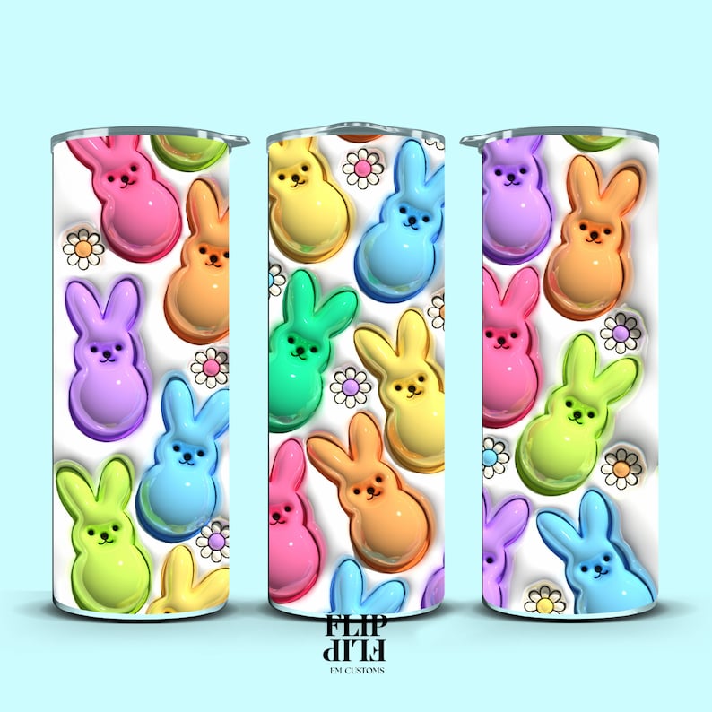 Neon Peep | Sublimation Tumbler | 20 Oz | Iced Drinks | Marshmallow ...