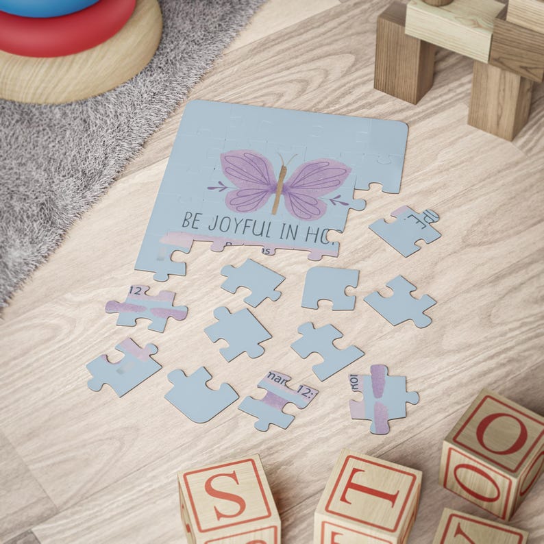 Kids 30-piece Puzzle Christian Puzzle With Scripture Romans 12:12, Be ...