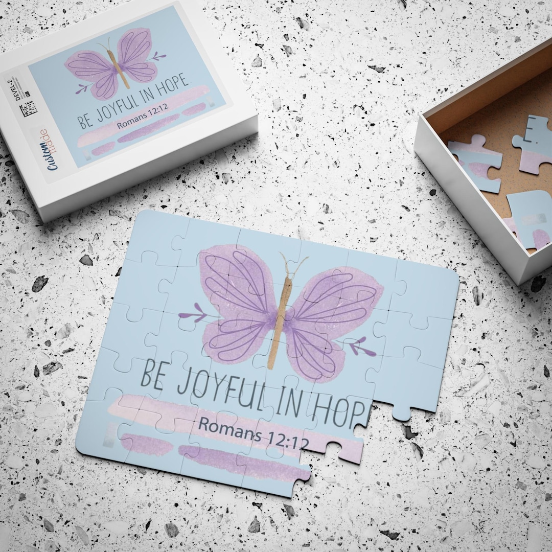 Kids 30-piece Puzzle - Christian Puzzle With Scripture Romans 12:12, Be ...