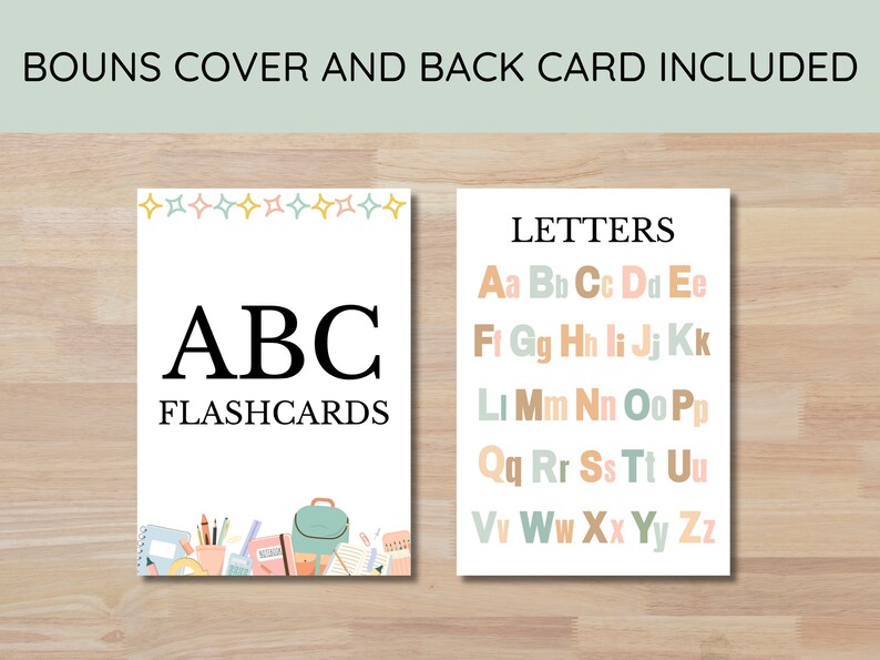 Alphabet Flashcards | Toddler Preschool Kindergarten | Montessori ...
