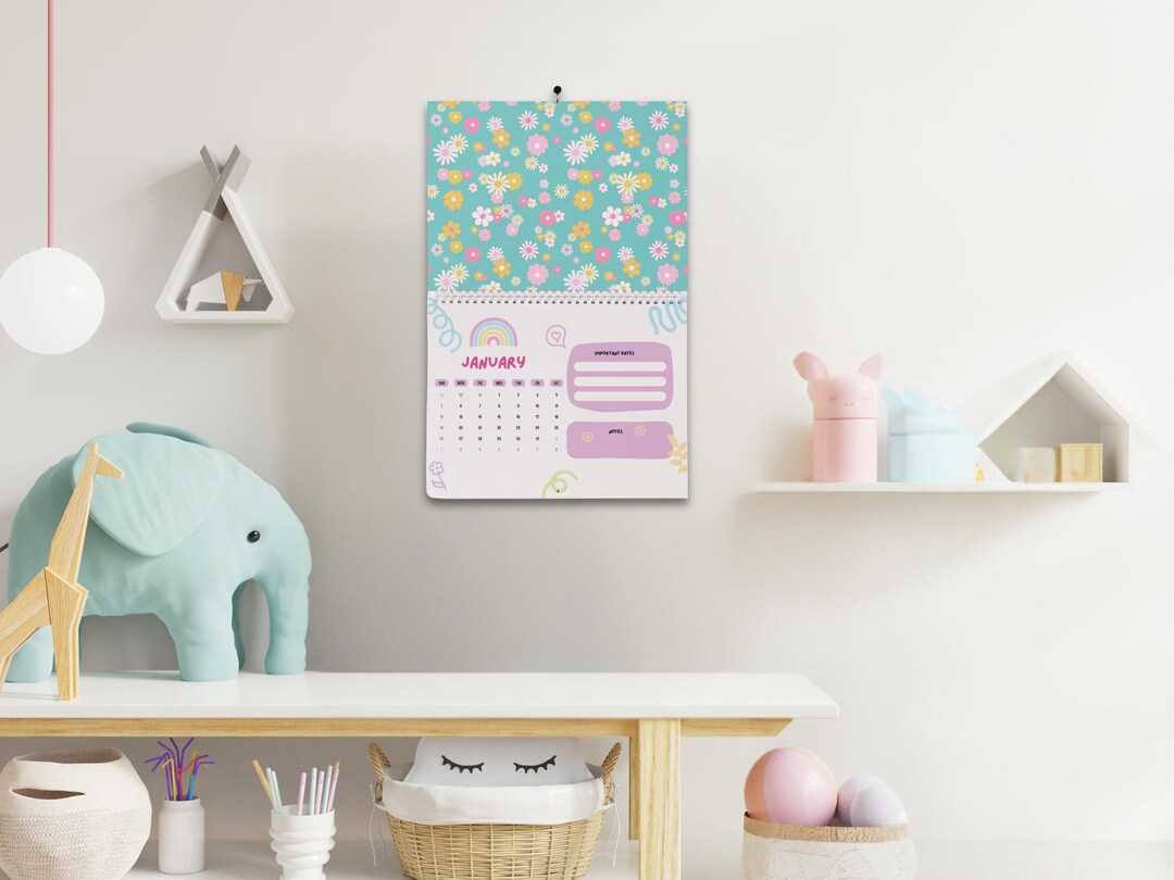 2025 Kids Wall Calendar | Fun Colorful Monthly Designs | Perfect for ...