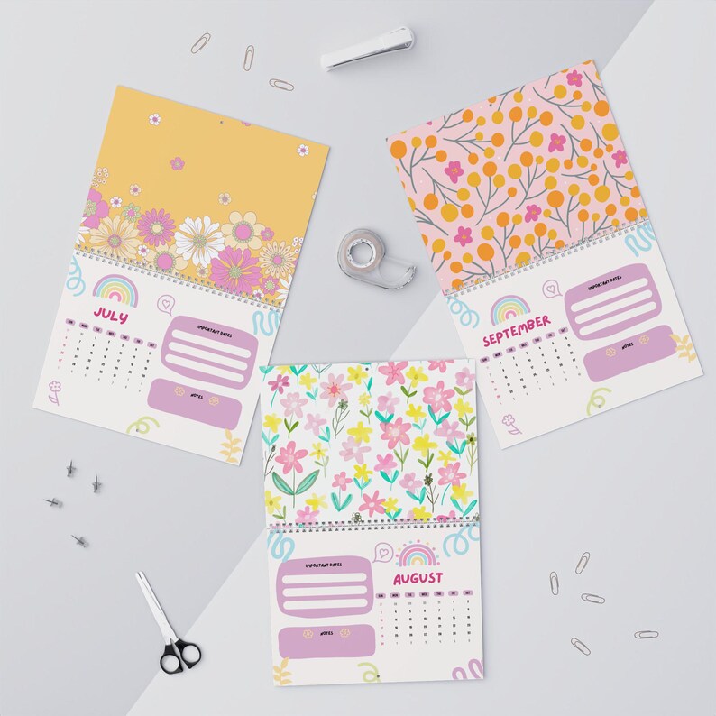 2025 Kids Wall Calendar | Fun Colorful Monthly Designs | Perfect for ...