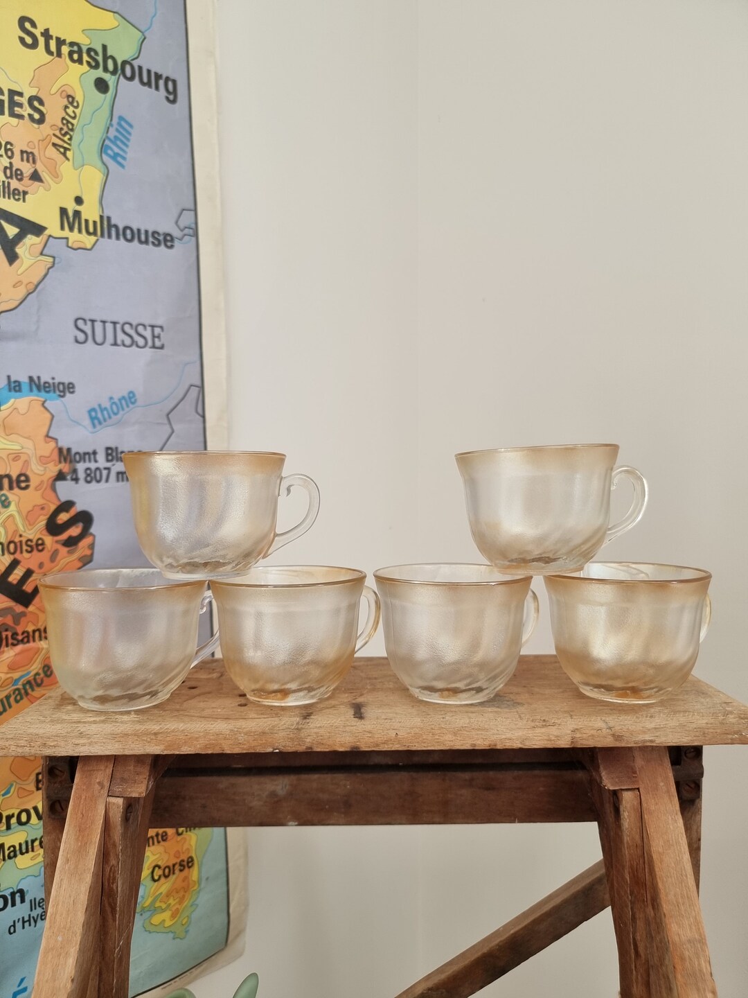 Set of 6 Vintage Arcoroc Cups - Etsy