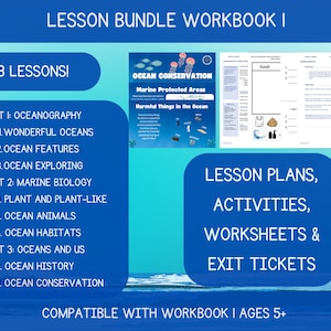 8 Ocean Lessons for Kids (complete Set for Ages 5+): Marine Biology, Oceanography & Conservation ...