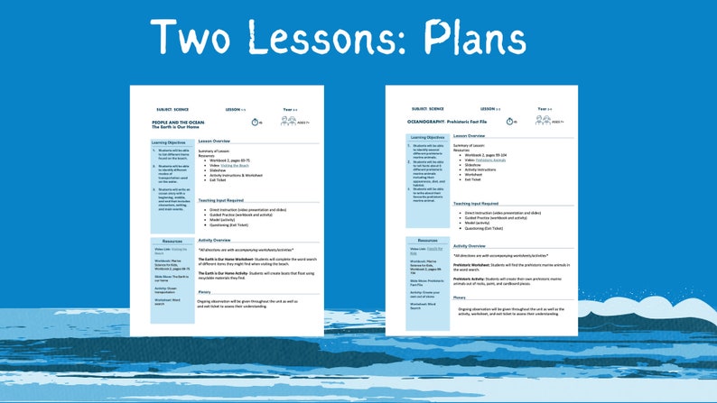 Prehistoric Oceans: 2 Lessons for Kids (ages 7+) Includes Booklet and ...