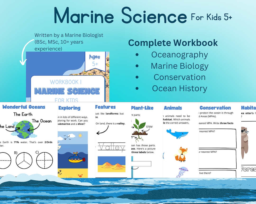 Digital Ocean Workbook: Marine Science Book 1 for Kids (ages 5 ...
