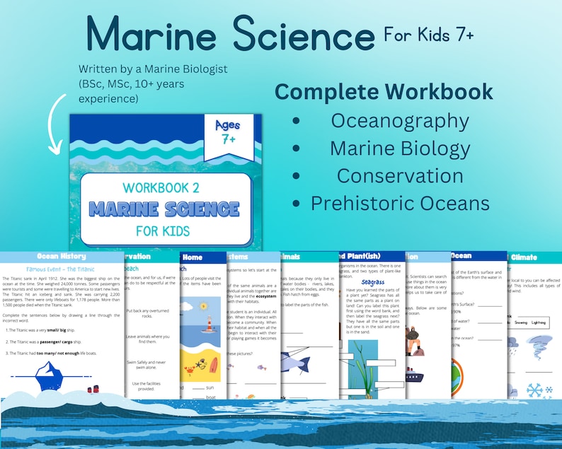 Digital Ocean Workbook: Marine Science Student Book for Kids (ages 7 ...