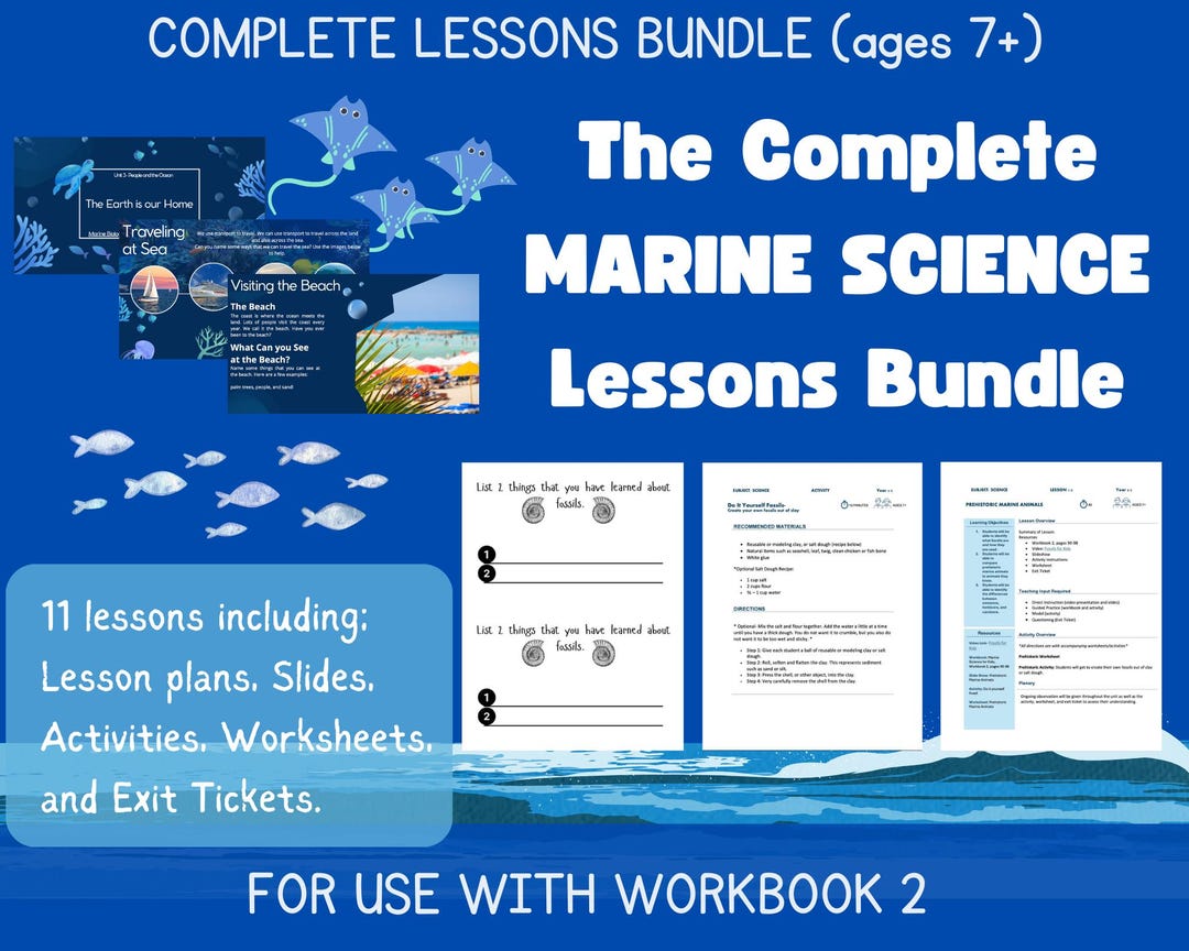 11 Ocean Lessons for Kids (complete Set, Ages 7+): Marine Biology ...