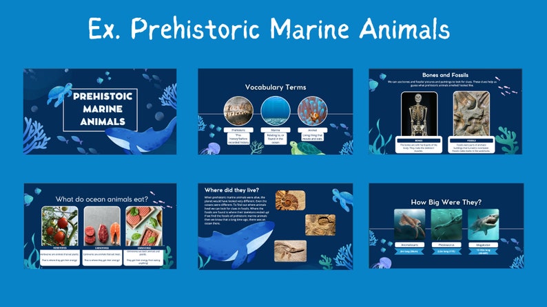 Prehistoric Oceans: 2 Lessons for Kids (ages 7+) Includes Booklet and ...