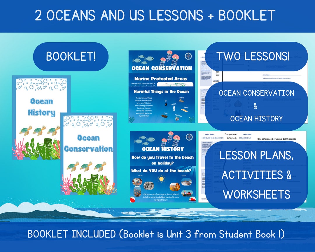 Oceans and Us: 2 Kids' Lessons + Booklet (ages 5+) - Make a Splash With ...