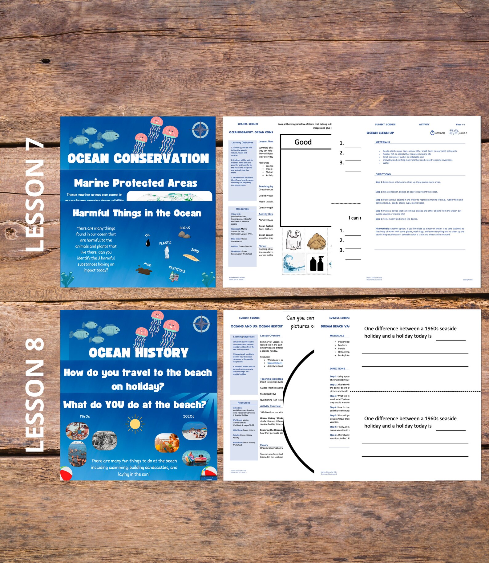 8 Ocean Lessons for Kids (complete Set for Ages 5+): Marine Biology ...