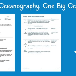 Oceanography: 3 Lessons (one Big Ocean, Climate and Weather, Ocean ...