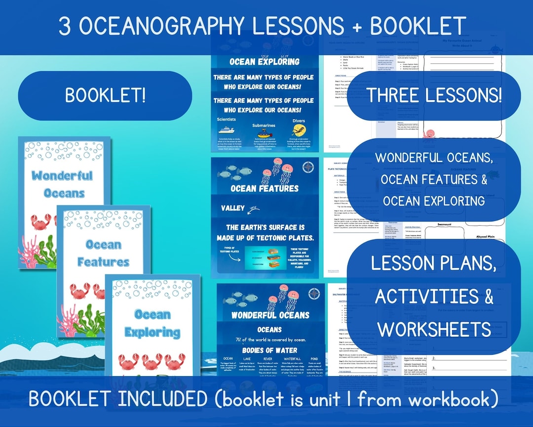 Exploring Oceans: 3 Kids' Lessons + Booklet (ages 5+) - Dive Into ...
