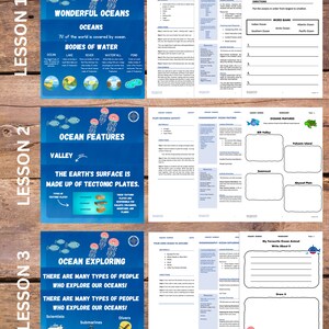 8 Ocean Lessons for Kids (complete Set for Ages 5+): Marine Biology ...