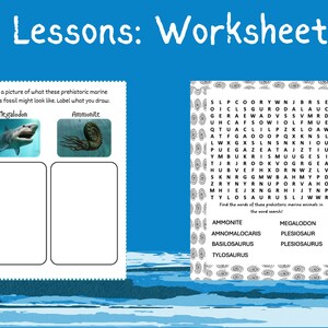 Prehistoric Oceans: 2 Lessons for Kids (ages 7+) Includes Booklet and ...