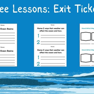 Oceanography: 3 Lessons (one Big Ocean, Climate and Weather, Ocean ...