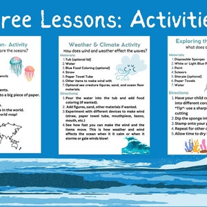 Oceanography: 3 Lessons (one Big Ocean, Climate and Weather, Ocean ...