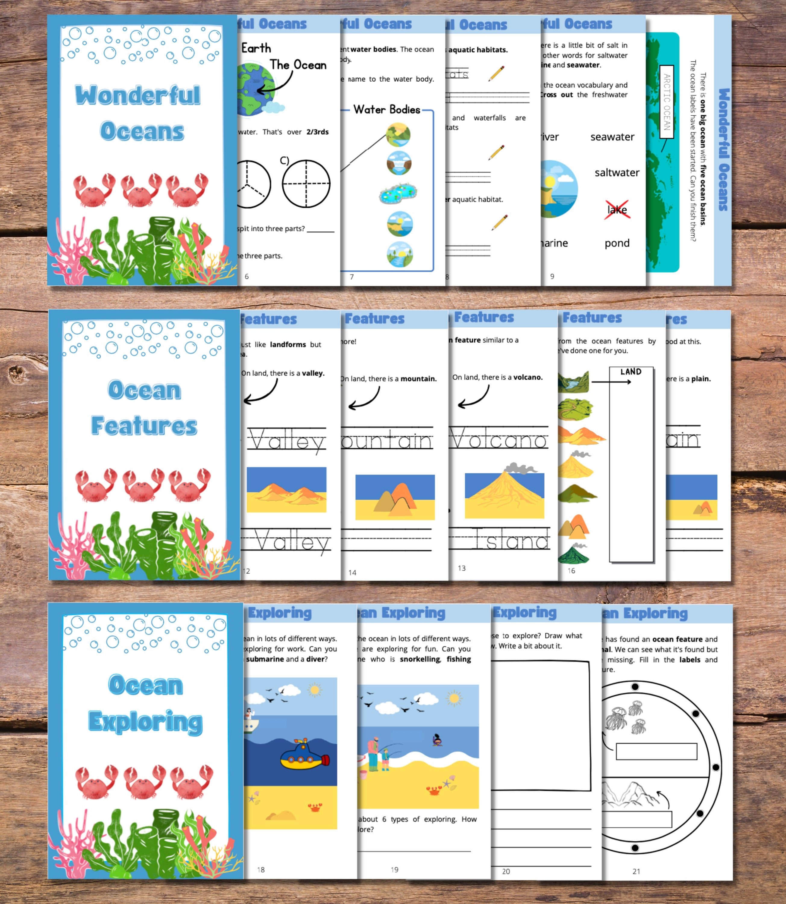 Digital Ocean Workbook: Marine Science Book 1 for Kids (ages 5 ...