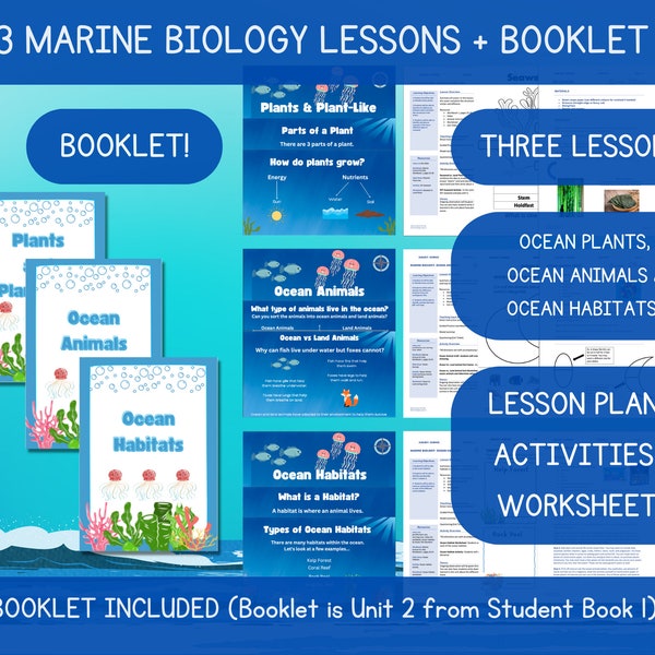 Digital Ocean Workbook: Marine Science Book 1 for Kids ages 5 Marine ...