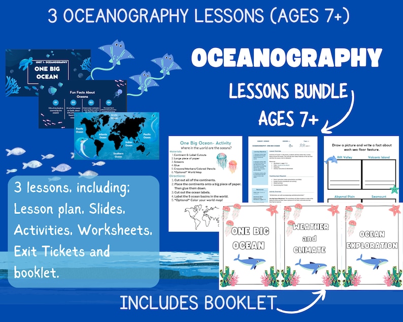 Oceanography Lessons: Marine Science for Kids Ages 7+ (PDF) - Etsy