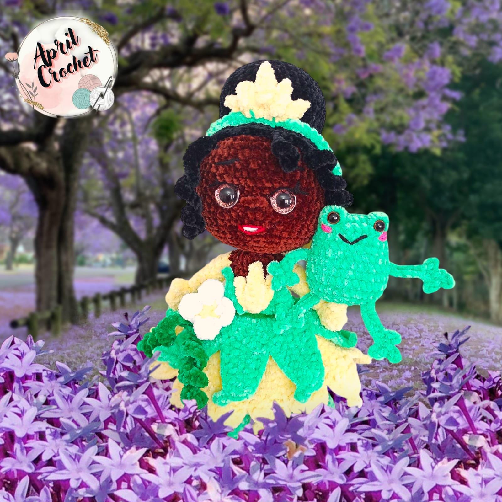 Tiana and the Frog Crochet Doll English PDF Pattern: With Velvet ...
