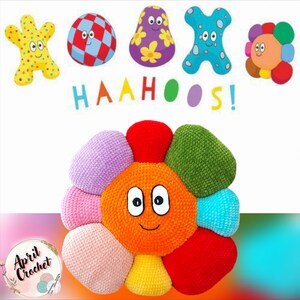 Crochet Flower Haahoo Pillow English PDF Pattern. Amigurumi Toy ...