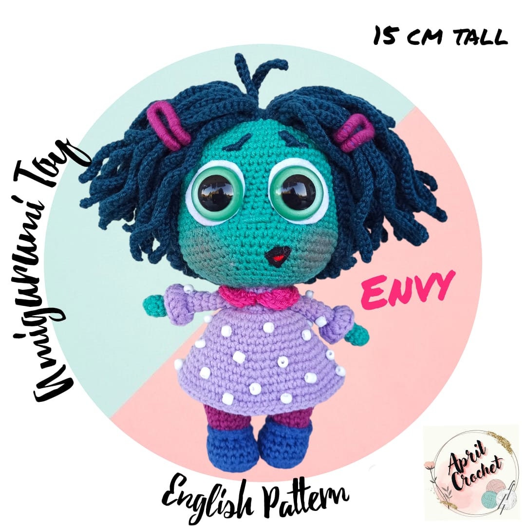 Envy Amigurumi Crochet Toy Pattern for Lovers of 'inside Out', English ...