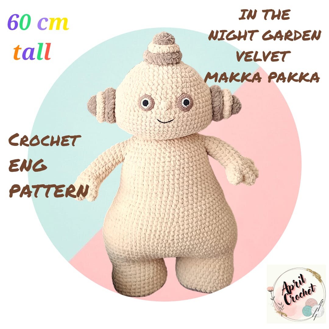 Amigurumi 60 cm tall Makka Pakka with Chenille yarn, crochet pattern ...