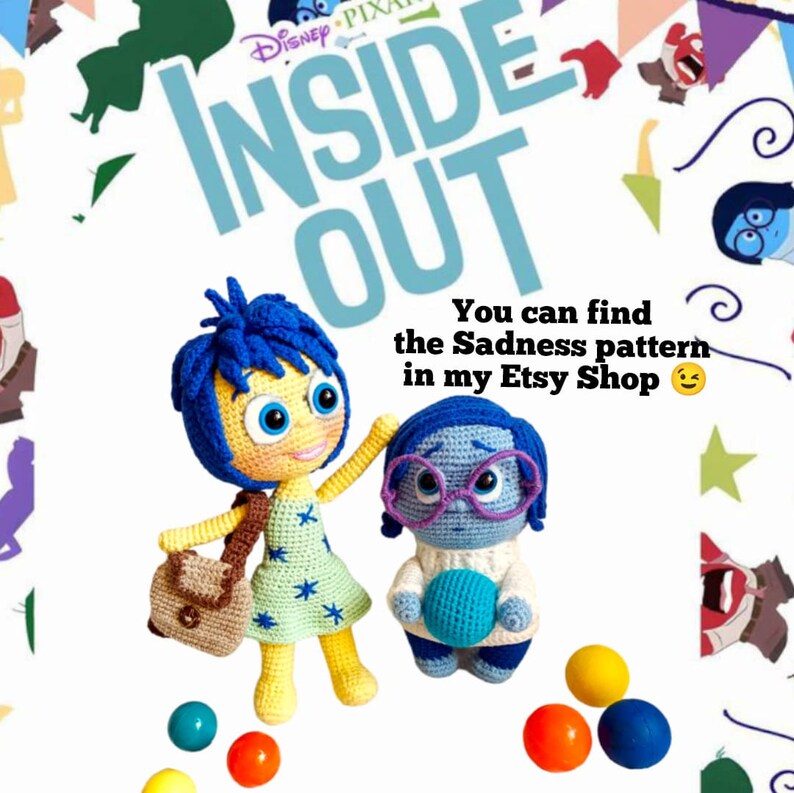Joy Amigurumi Crochet Toy English PDF Pattern. 'inside Out' Inspired - Etsy