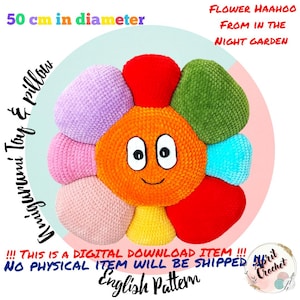 Amigurumi 50 Cm in Diameter Flower Haahoo Pillow & Toy With Chenille ...