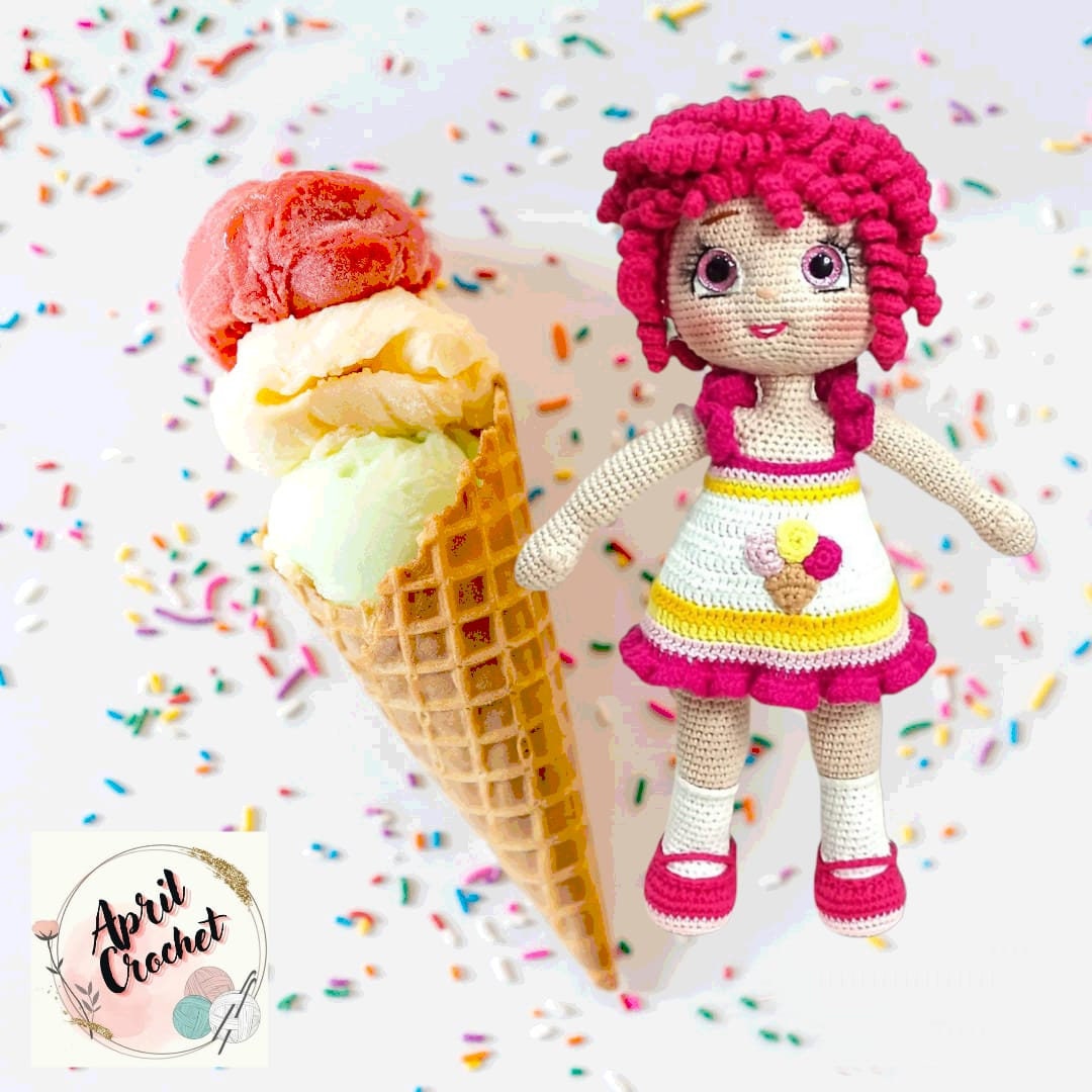 Pinky the Amigurumi Crochet Doll English PDF Pattern. 30 Cm Tall. the ...