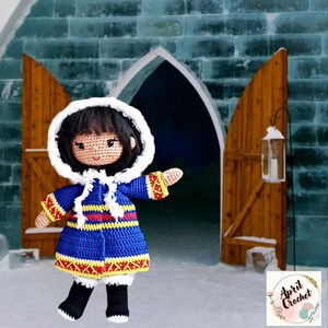 Amigurumi Crocheted 23 Cm Tall Inuit Doll Uki's Clothes Pattern for ...
