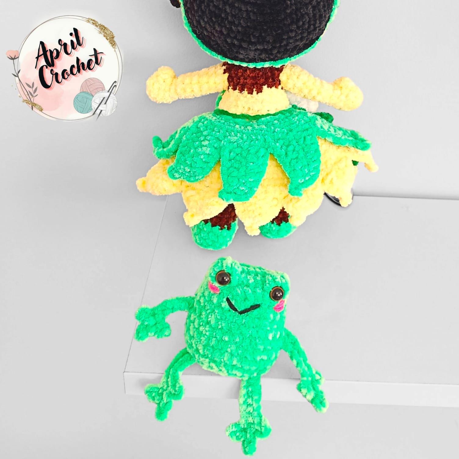 Tiana and the Frog Crochet Doll English PDF Pattern: With Velvet ...