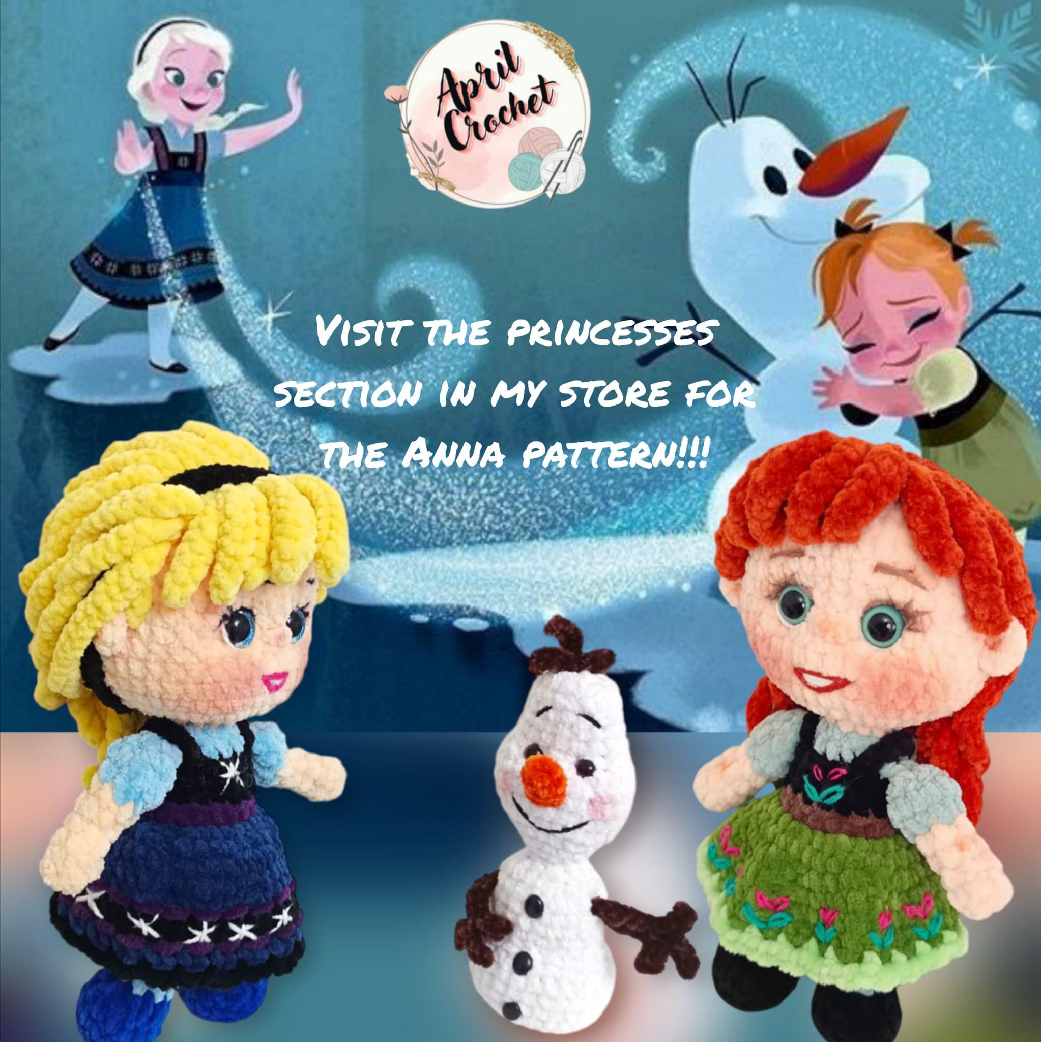 Elsa and Olaf Amigurumi Crochet Patterns. With Velvet Yarn. Frozen Toys ...