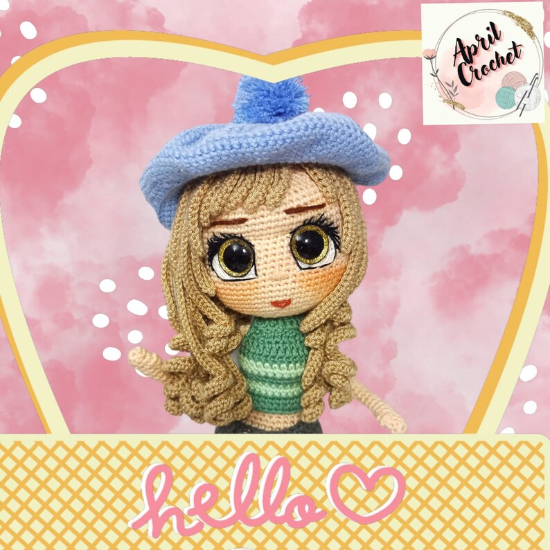 Adela The Amigurumi Crochet Doll English Pdf Pattern For Crochet Lovers26 Cm Tall With Winter