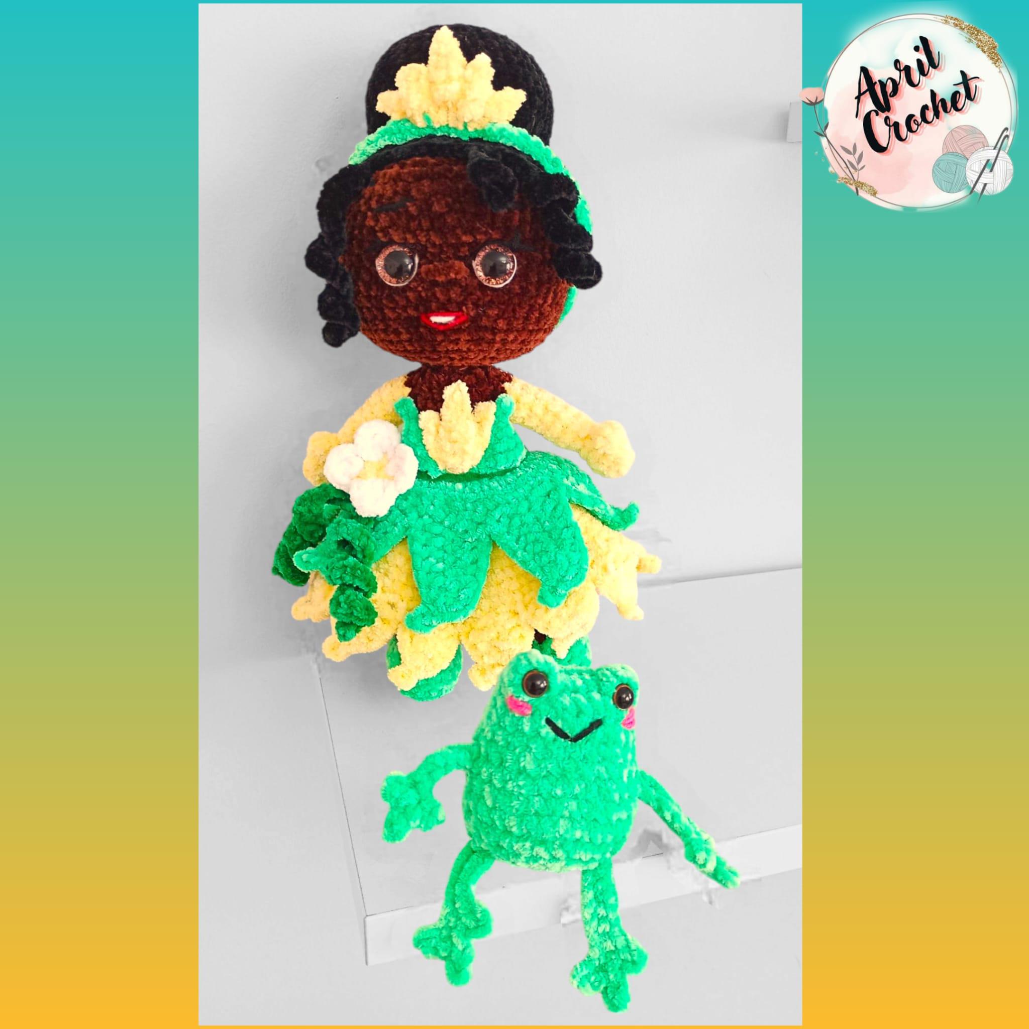 Tiana and the Frog Crochet Doll English PDF Pattern: With Velvet ...