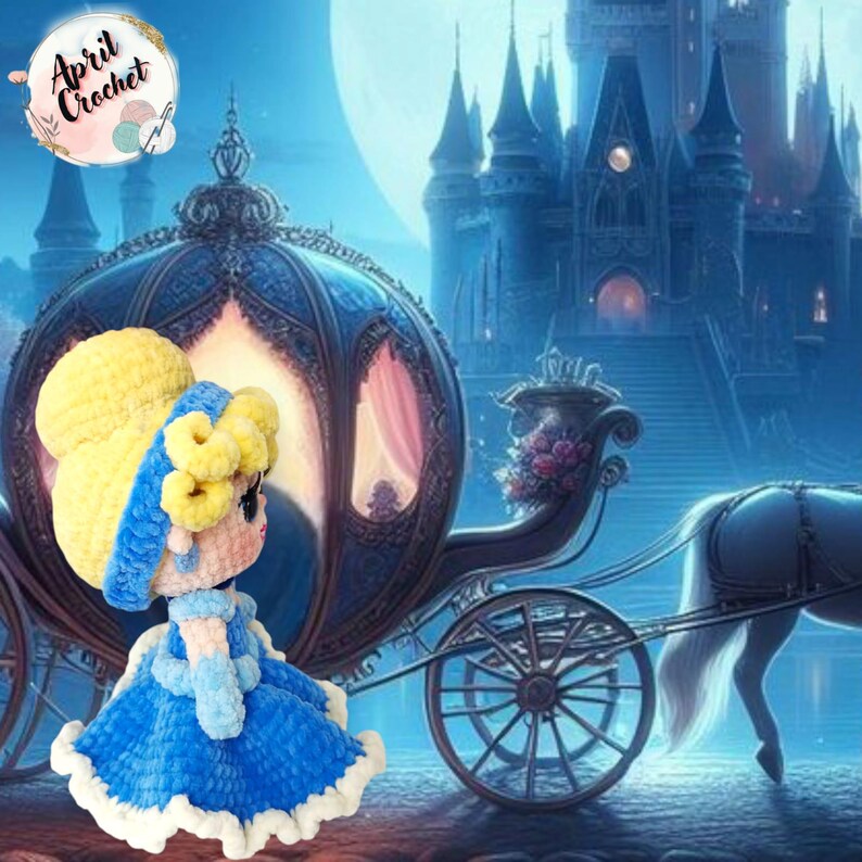 Cinderella Princess Amigurumi Crochet Doll English PDF Pattern. No-sew ...