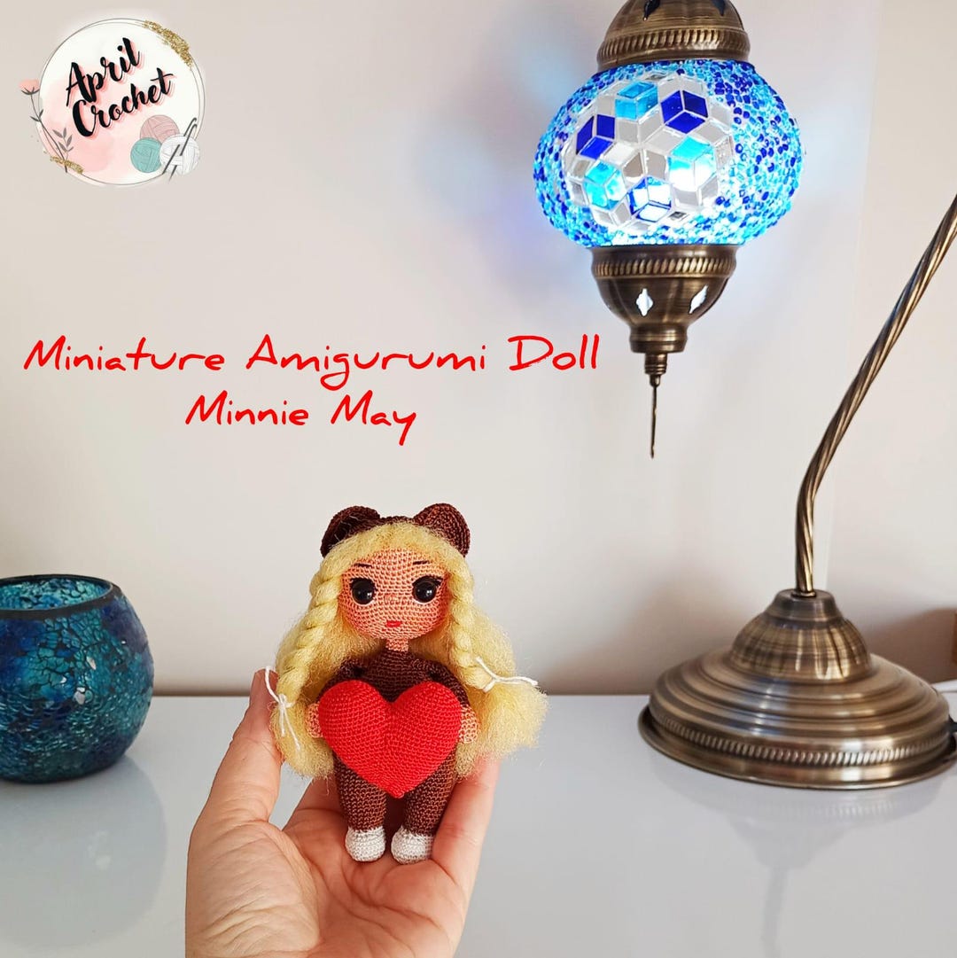 Minnie May Amigurumi Crochet Doll: With Teddy Bear Costume and Heart ...