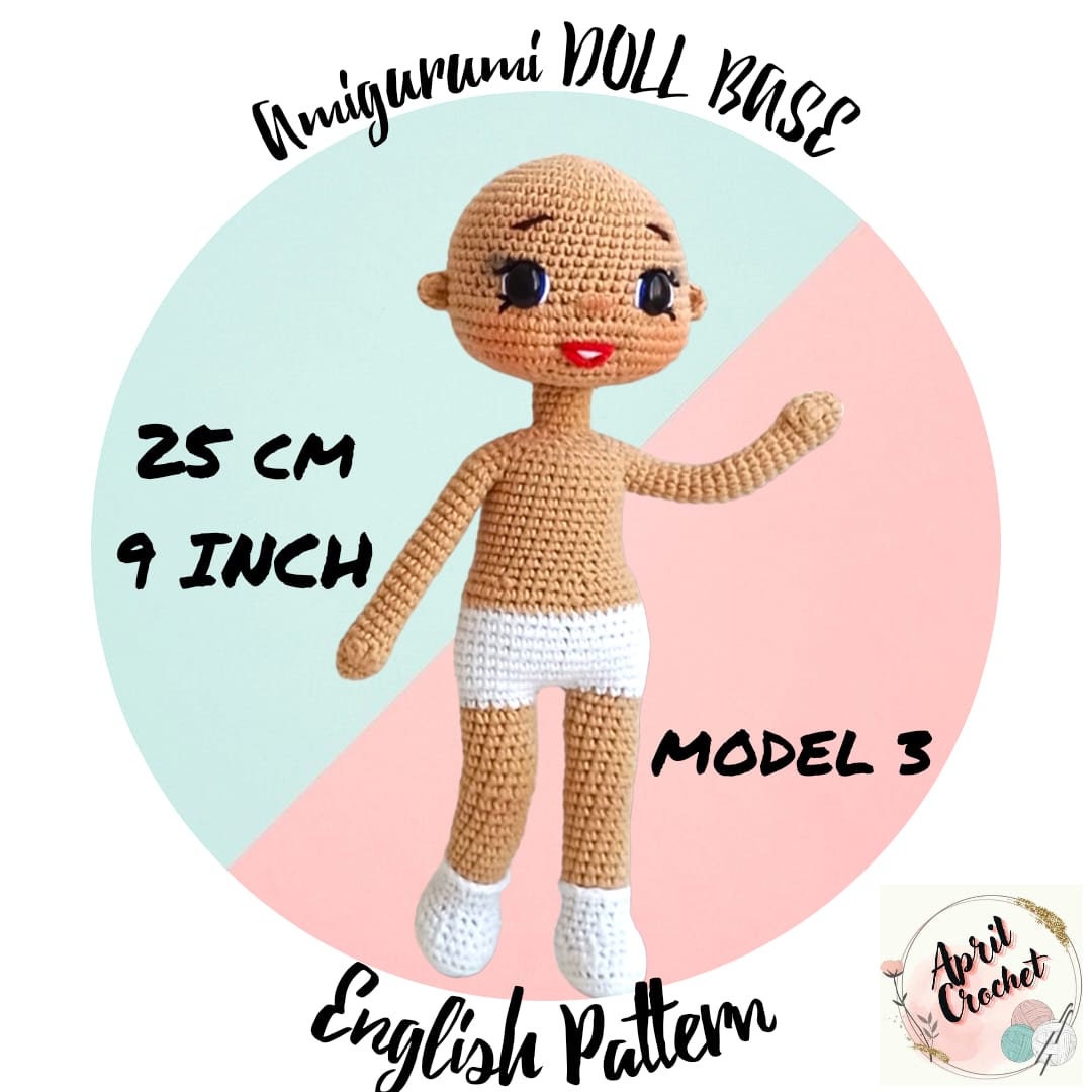 Amigurumi Doll Base Crochet Pattern. 25 Cm Tall. Girl Body English PDF ...