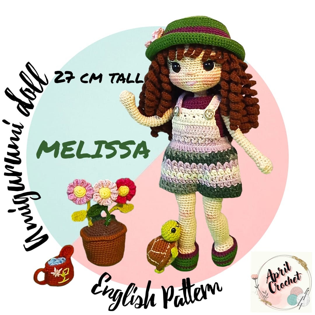 Melissa the Amigurumi Crochet Doll English PDF Pattern.27 Cm - Etsy