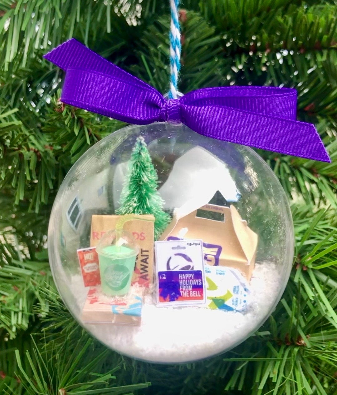 Handmade Taco Bell Christmas Ornament-unique Food Ornament, Funny ...